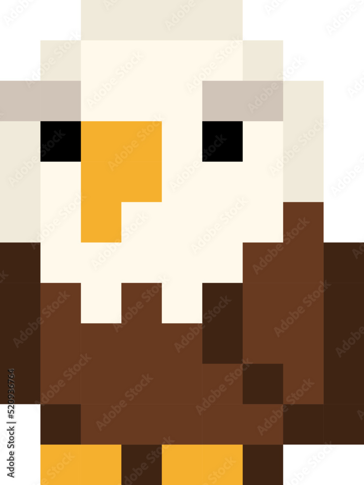 Minecraft Pixel Art Eagle