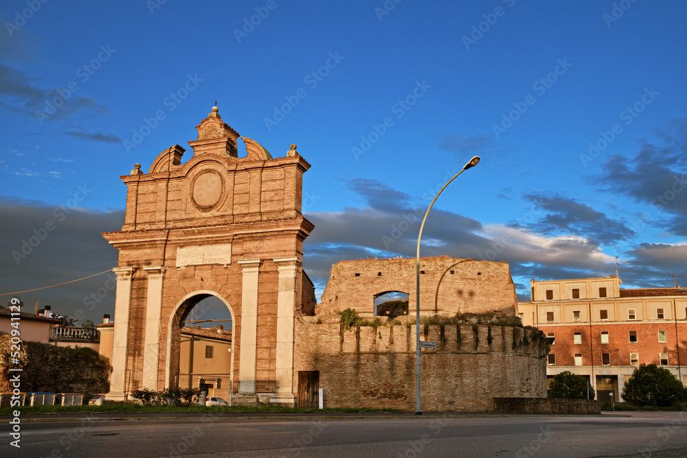Forli, Emilia Romagna, Italy: the ancient city gate Porta Schiavonia at ...