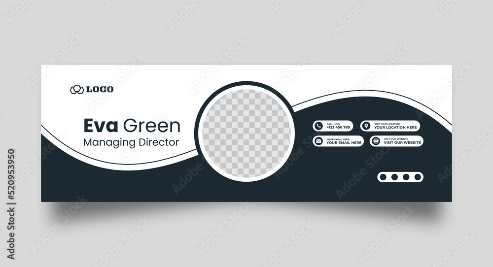 Email Signatures Template Vector Design. Professional Corporate ...