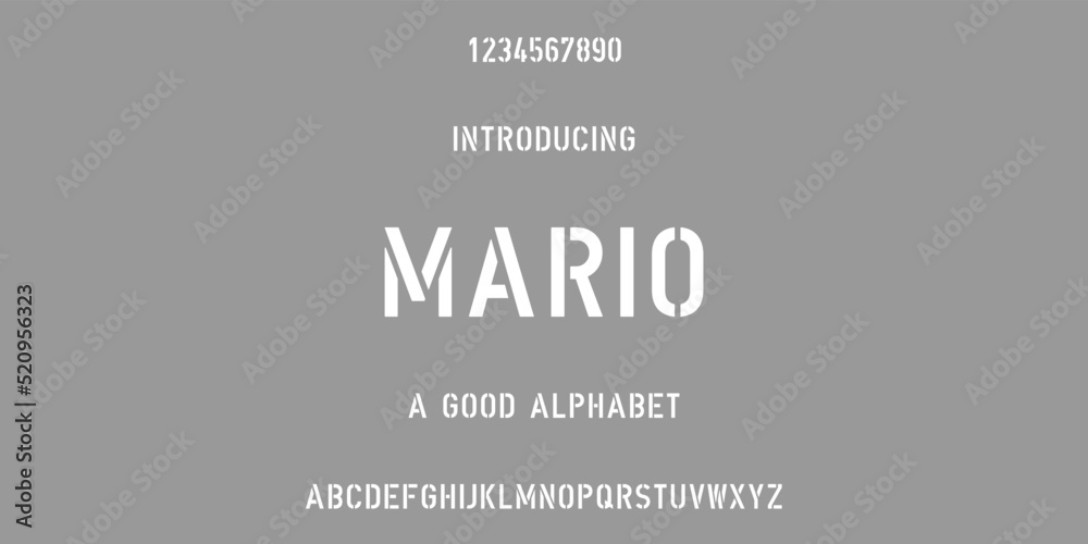 MARIO Abstract minimal modern alphabet line font. Minimal slim elegant ...
