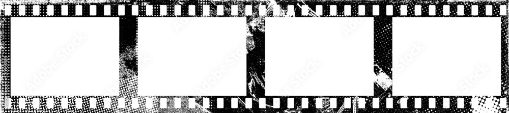 Grunge Filmstrip Border Frame . Film frame photo strip. Camera roll ...