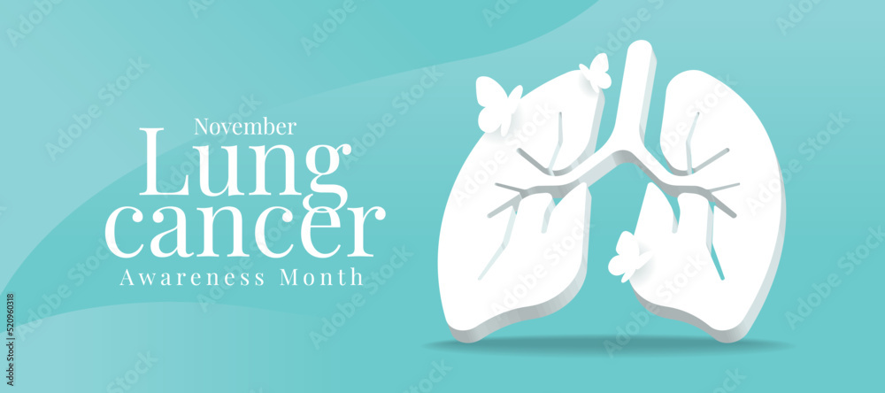 Lung Cancer Ribbon Butterfly
