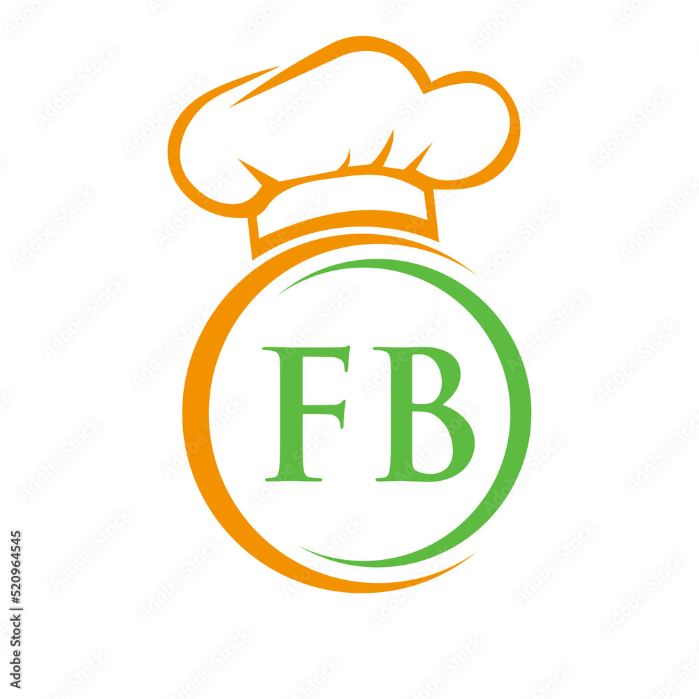 Initial Letter FB Restaurant Logo Template. Restaurant Logo Concept ...