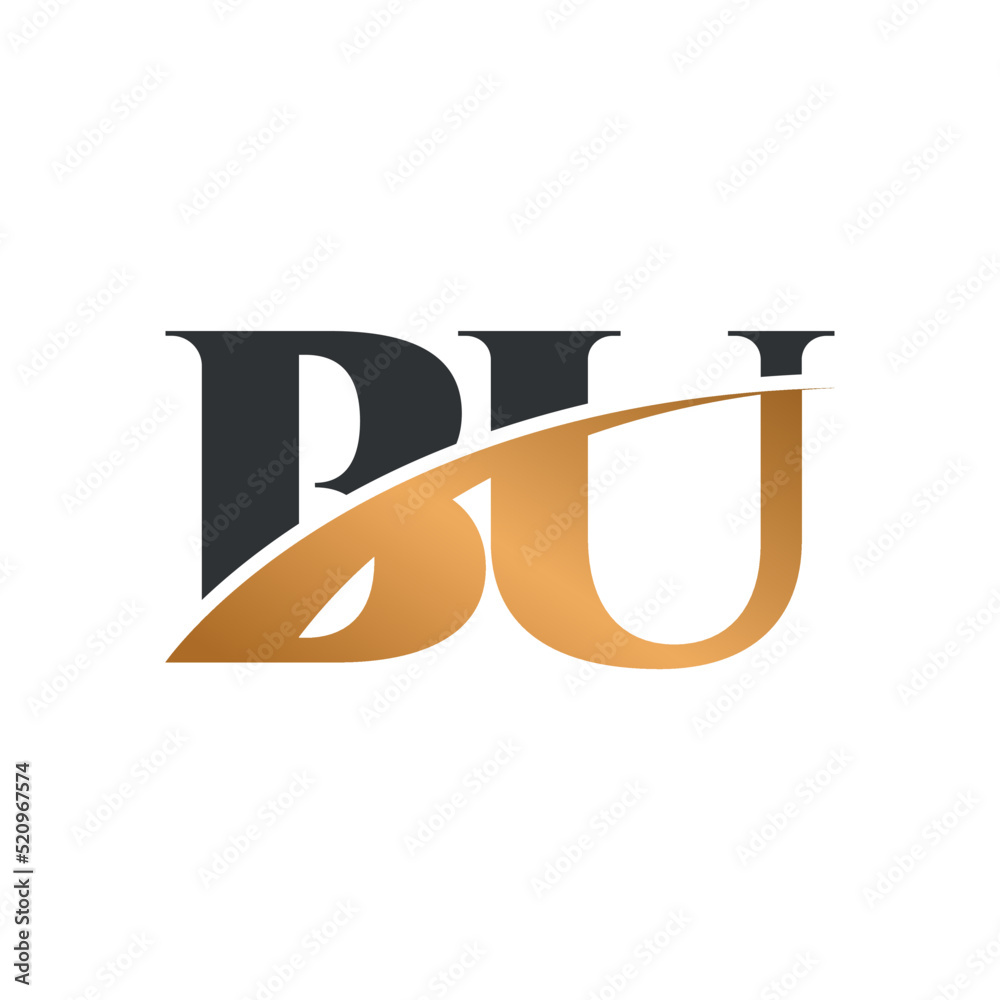 Corporate Logo Design Consisting of B and U Letters Stock Vector ...