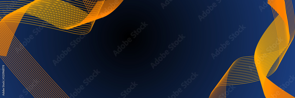 High contrast blue and orange glossy stripes. Abstract tech graphic ...