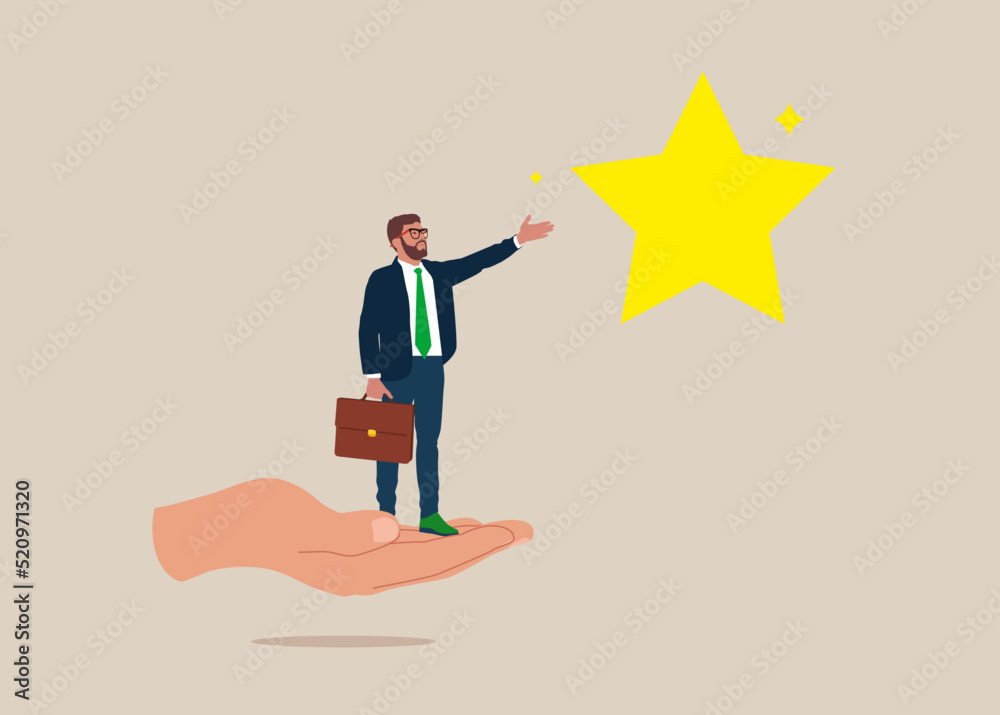 Helping hand lift up businessman employee to overcome obstacle reaching ...