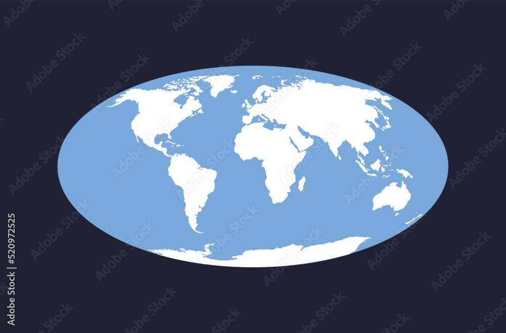 Planisphere in vector format - Blue planet earth globe on transparent ...