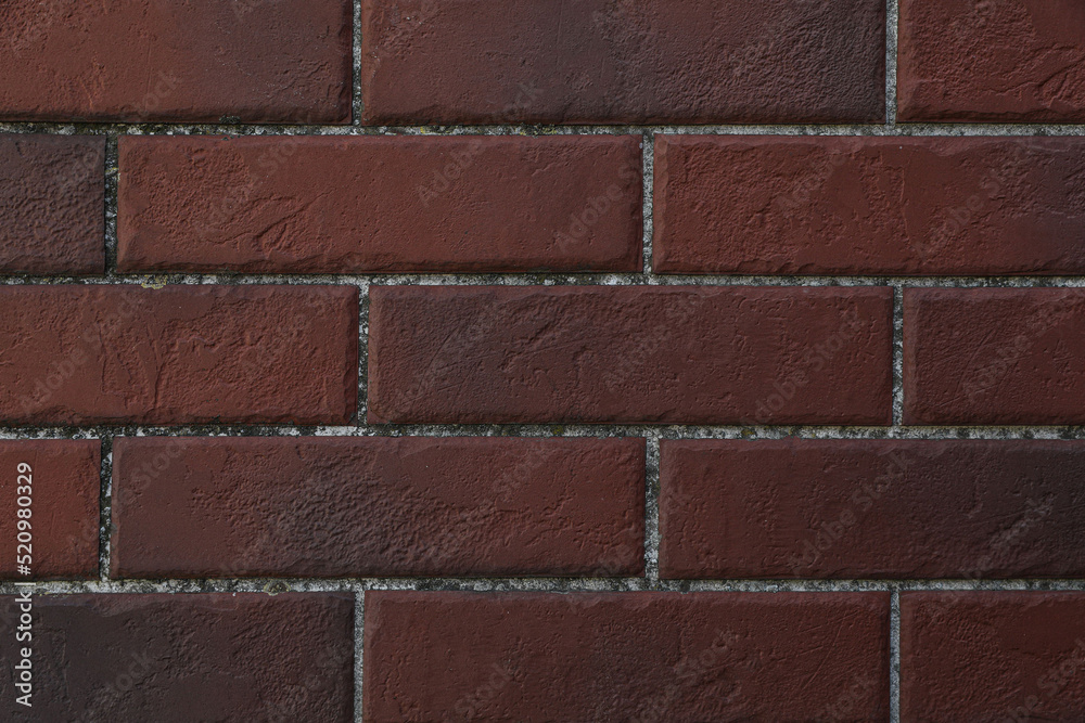 Texture of dark red brick wall as background Stock Photo | Adobe Stock