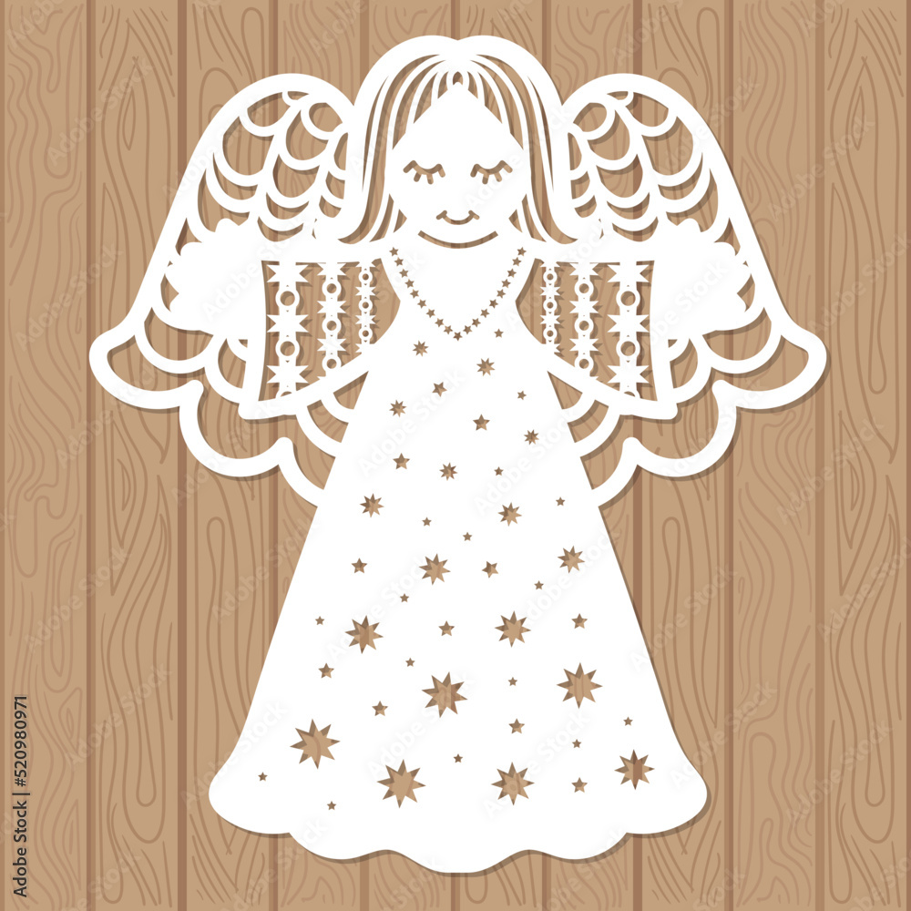 Christmas Tree Angel Cut Out