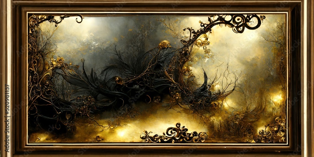 golden background. Generative AI Technology Stock Illustration | Adobe ...