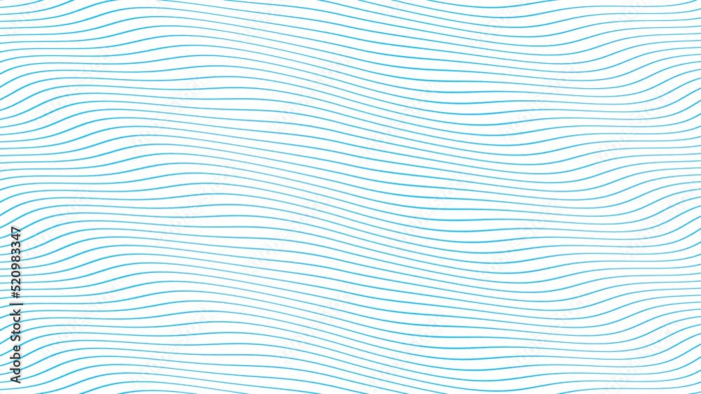 Green parallel wave lines slow flowing animation on isolated white ...