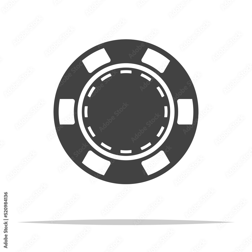 Poker chip icon transparent vector isolated Stock Vector | Adobe Stock