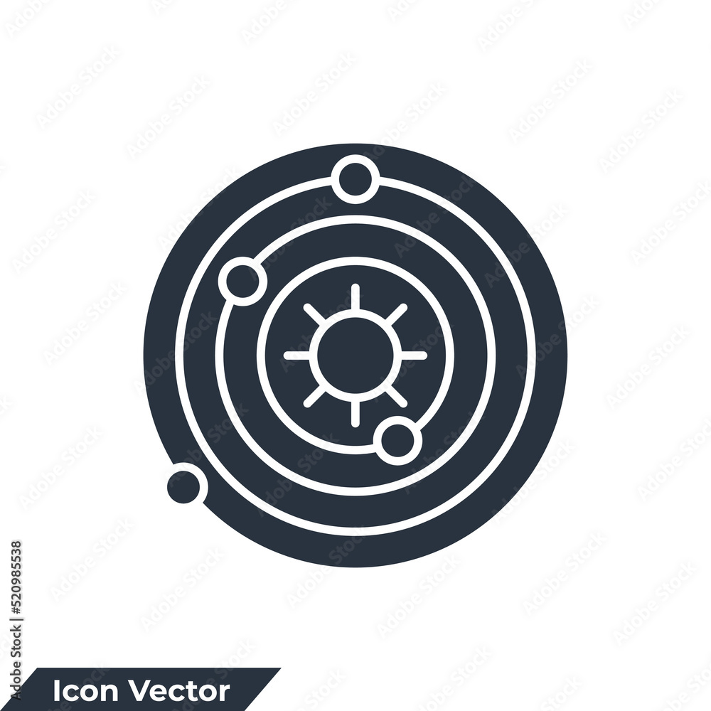 astrophysics icon logo vector illustration. Milky way symbol template ...