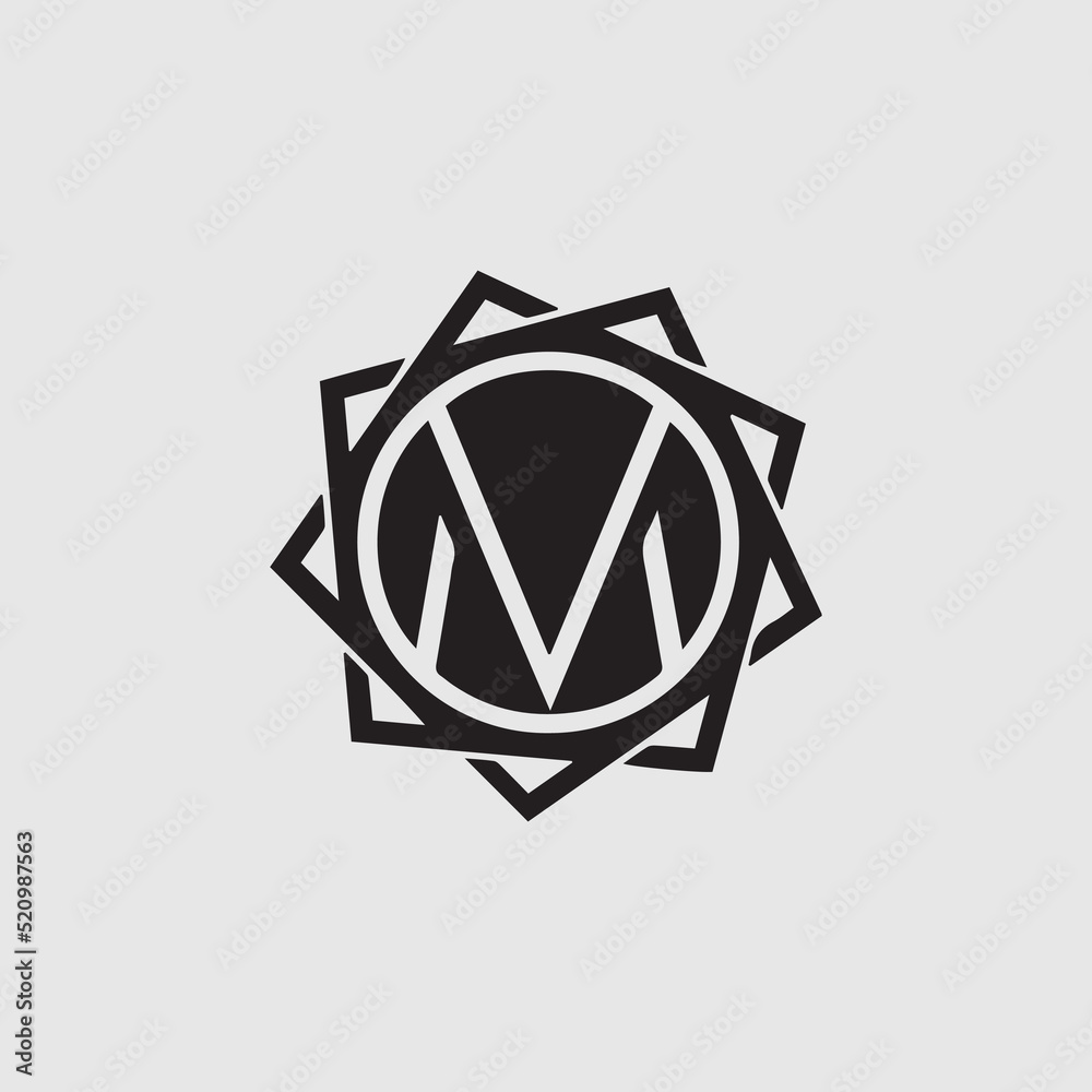 Geometric Shaped Letter M Logo Design Stock Vector | Adobe Stock