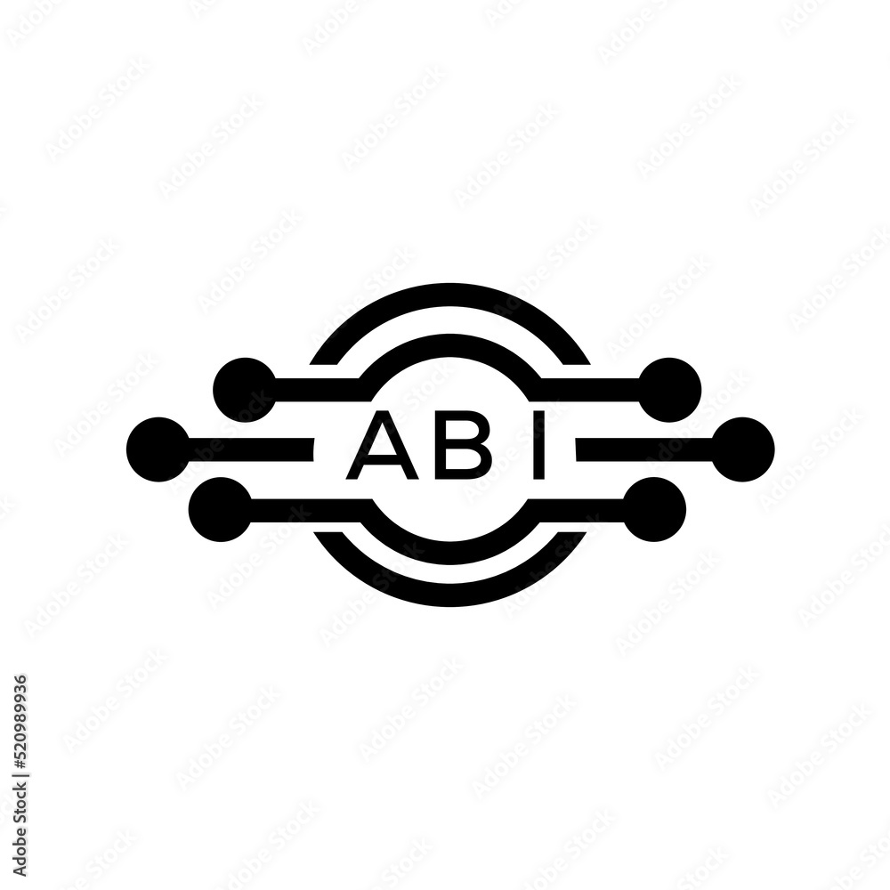 ABI letter logo. ABI best white background vector image. ABI Monogram logo design for ...