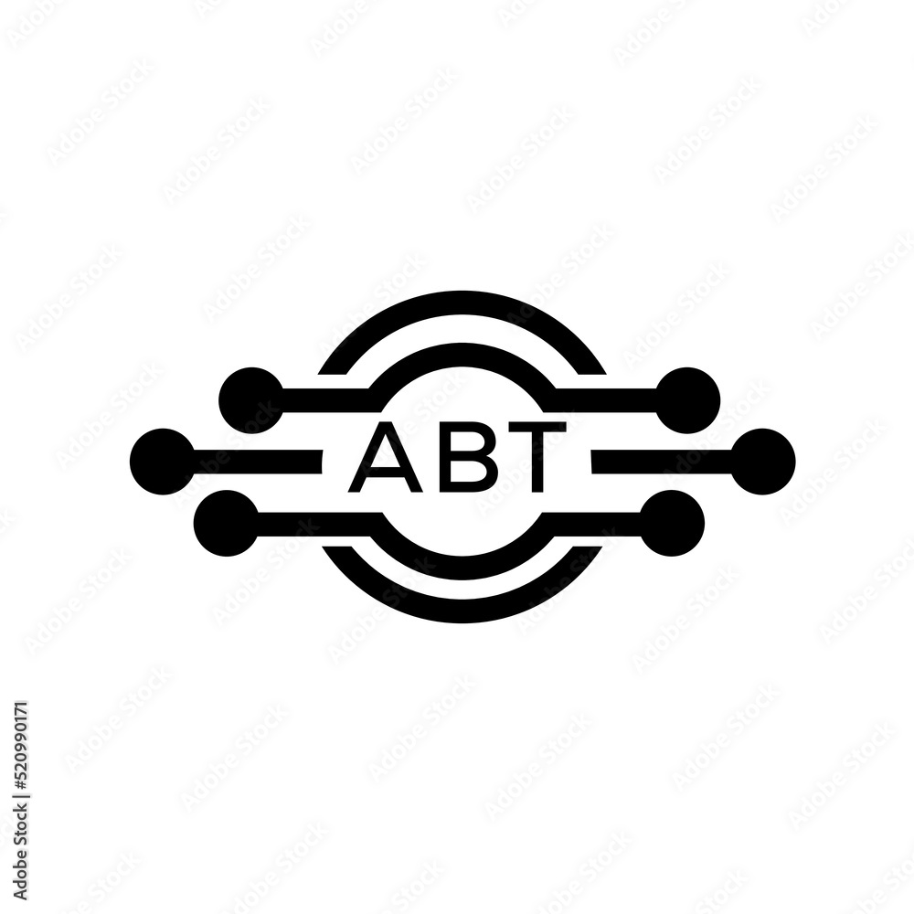 ABT letter logo. ABT best white background vector image. ABT Monogram ...