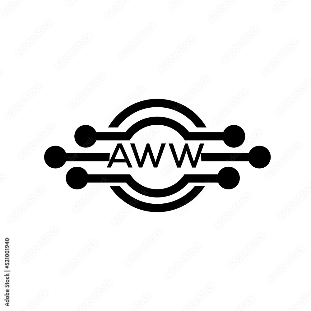 AWW letter logo. AWW best white background vector image. AWW Monogram ...