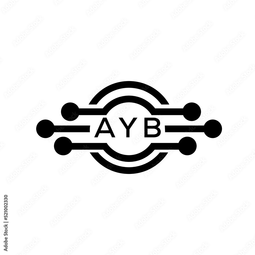 AYB letter logo. AYB best white background vector image. AYB Monogram ...
