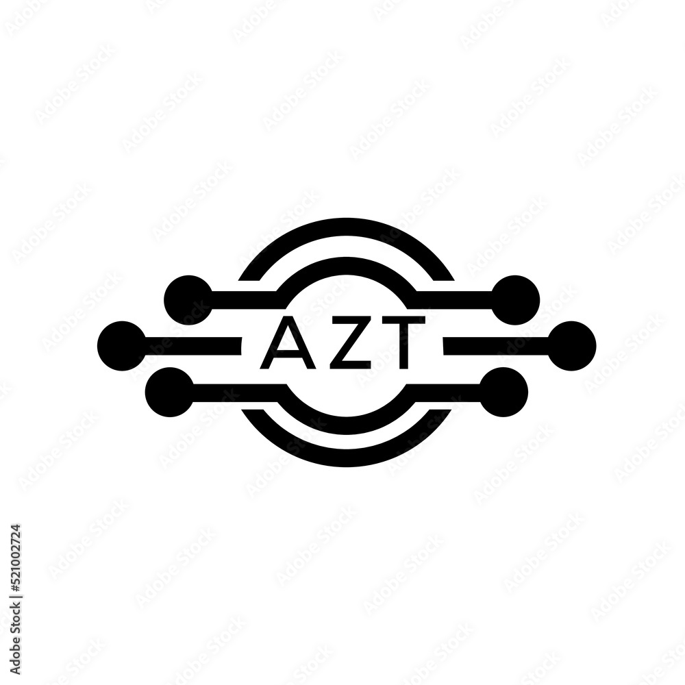 AZT letter logo. AZT best white background vector image. AZT Monogram ...