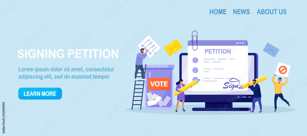 People Signing Petitions