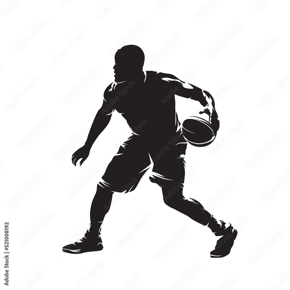 Basketball Dribbling Silhouette