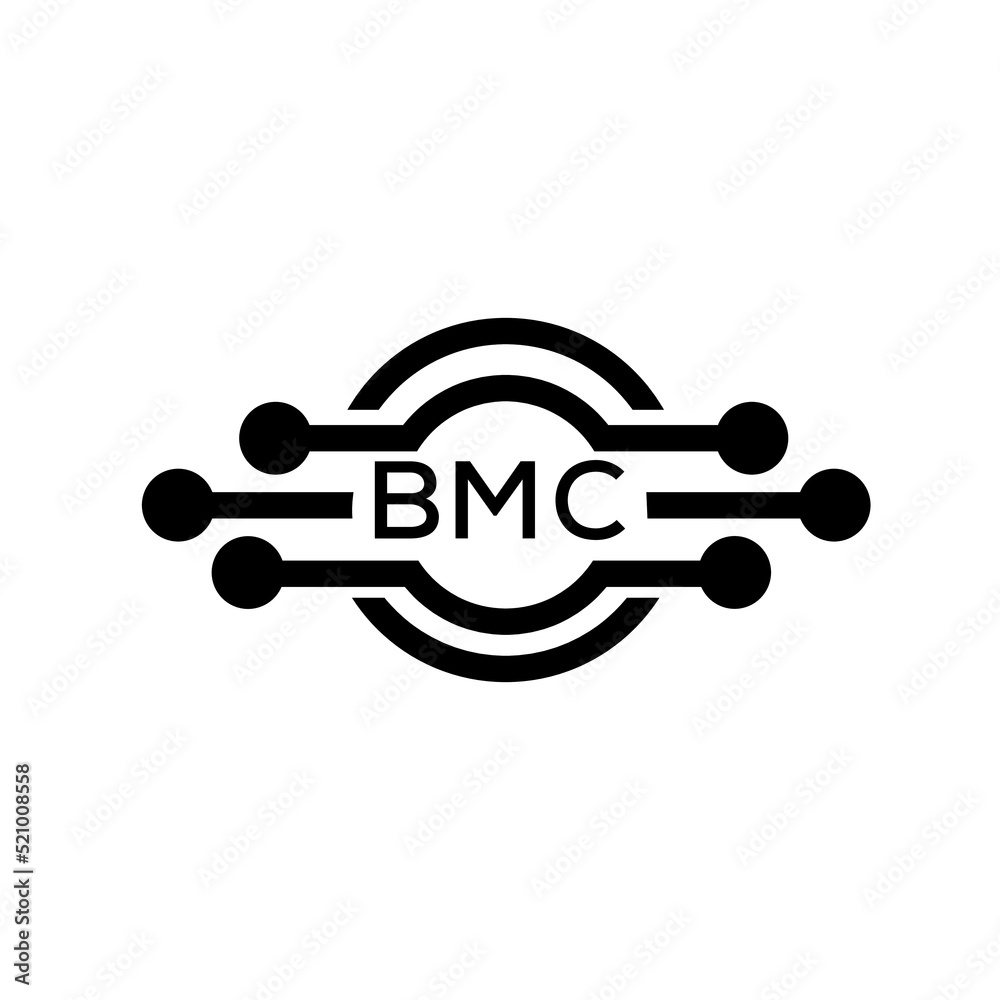BMC letter logo. BMC best white background vector image. BMC Monogram logo design for ...