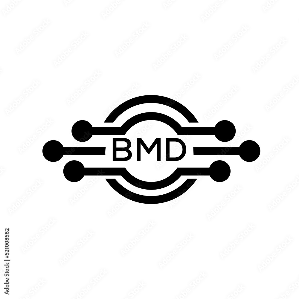 BMD letter logo. BMD best white background vector image. BMD Monogram ...