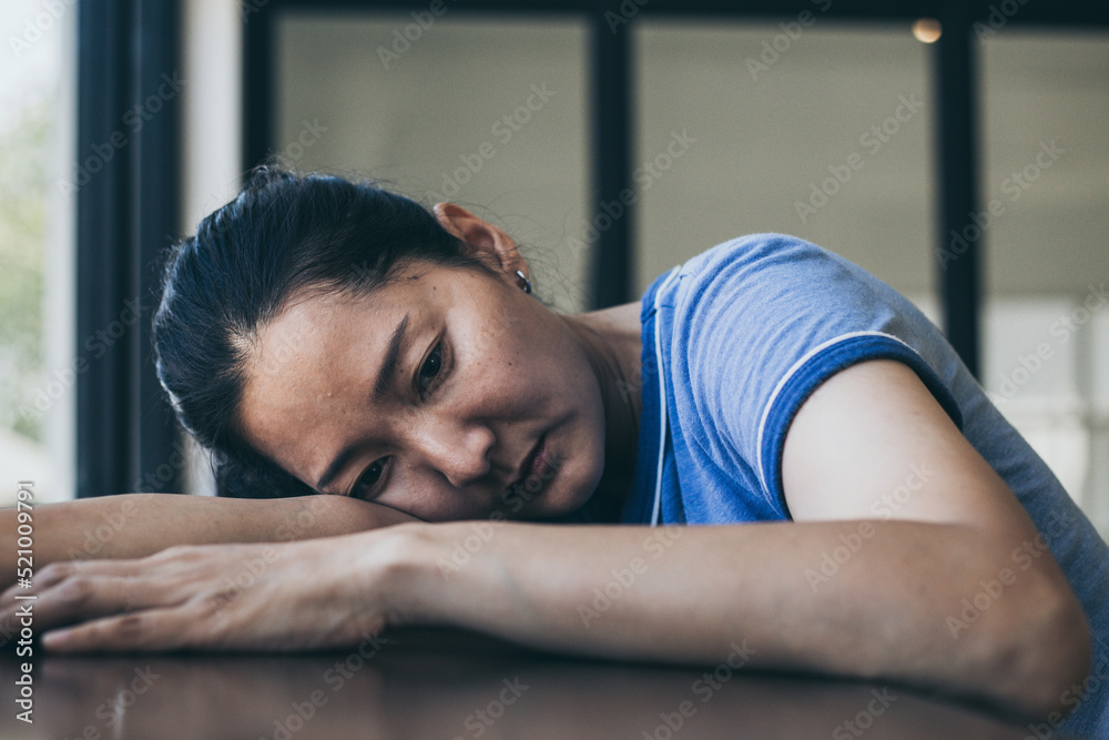 sad serious illness woman.depressed emotion panic attacks alone sick ...