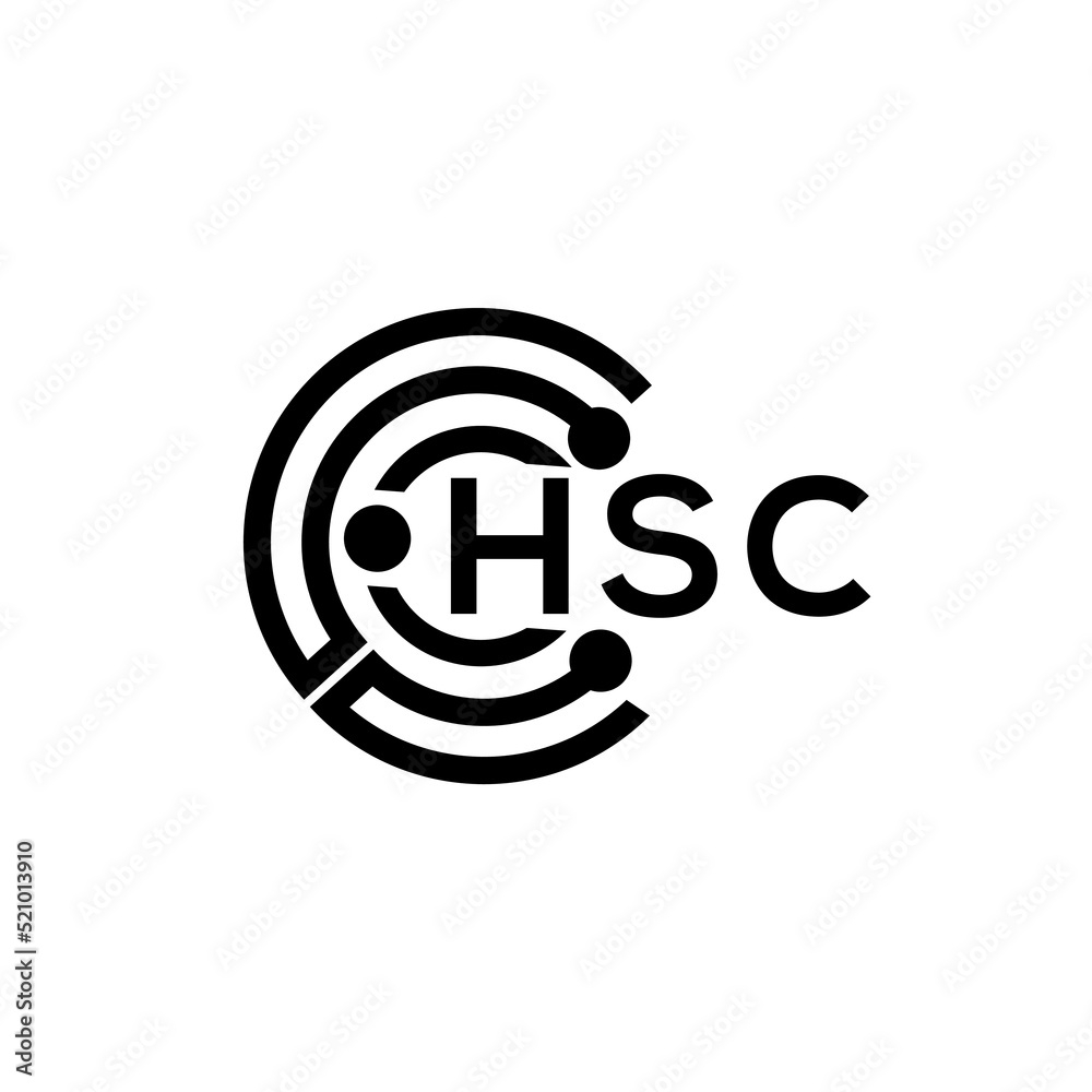 HSC letter technology logo design.HSC creative initials monogram vector ...