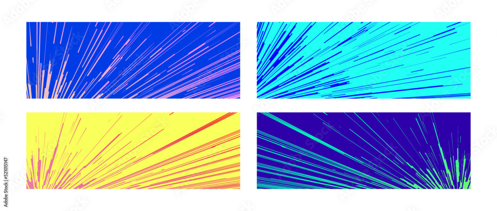 Comic book speed lines colorfull stripe and radial effect style for ...