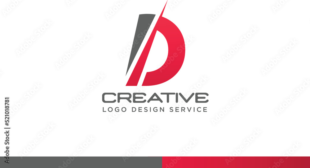 Professional letter d logo or Red D logo Stock Vector | Adobe Stock