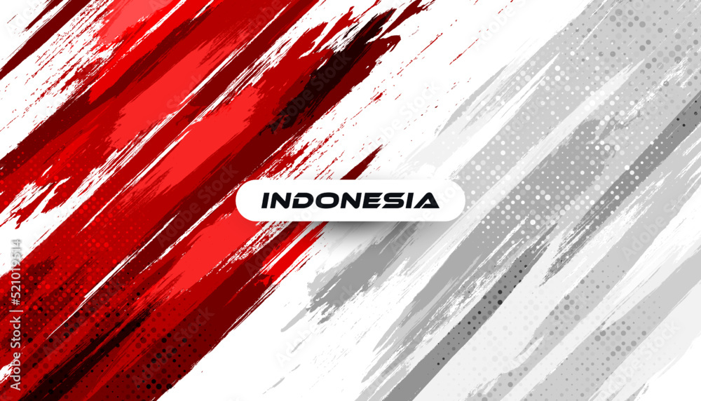 Indonesia Flag with Brush Concept. Happy Indonesian Independence Day ...