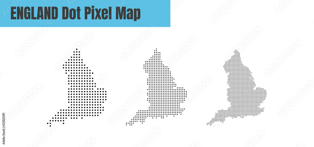 Abstract England Map with Dot Pixel Spot Modern Concept Design Isolated on White Background ...