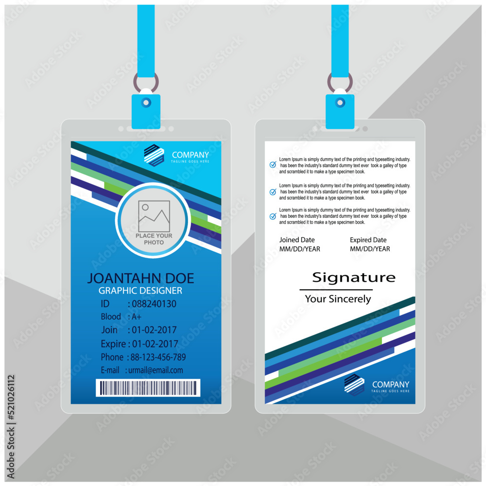 best id card, Professional Employee ID card, Business Id Card, Creative ...