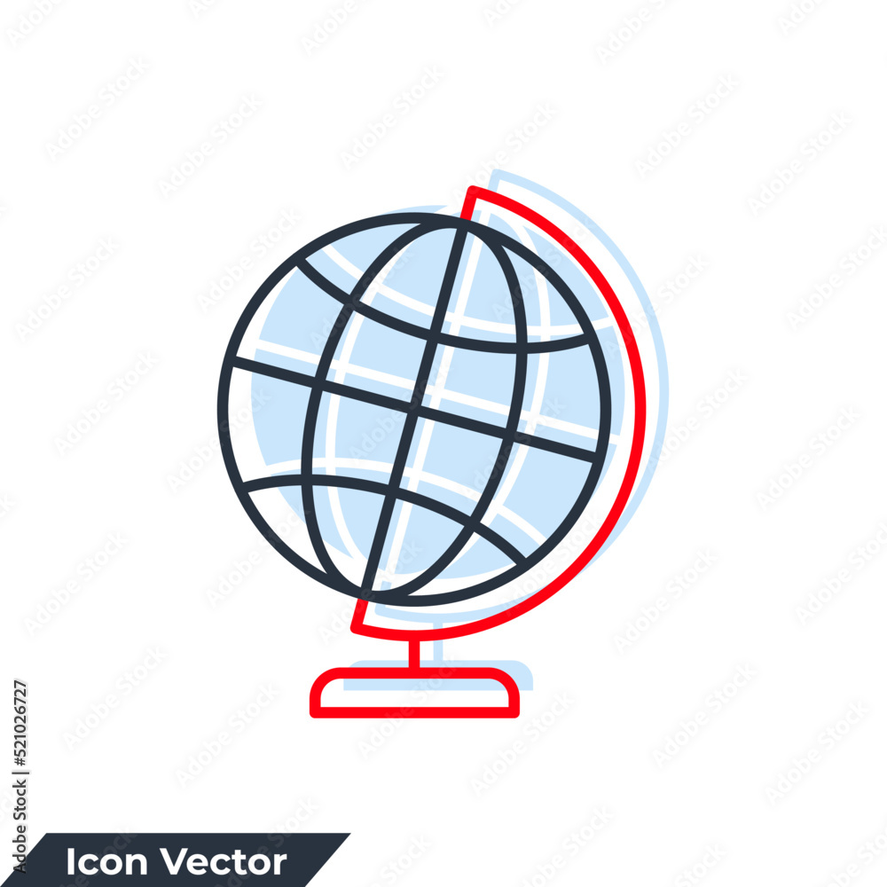 geography icon logo vector illustration. globe symbol template for ...