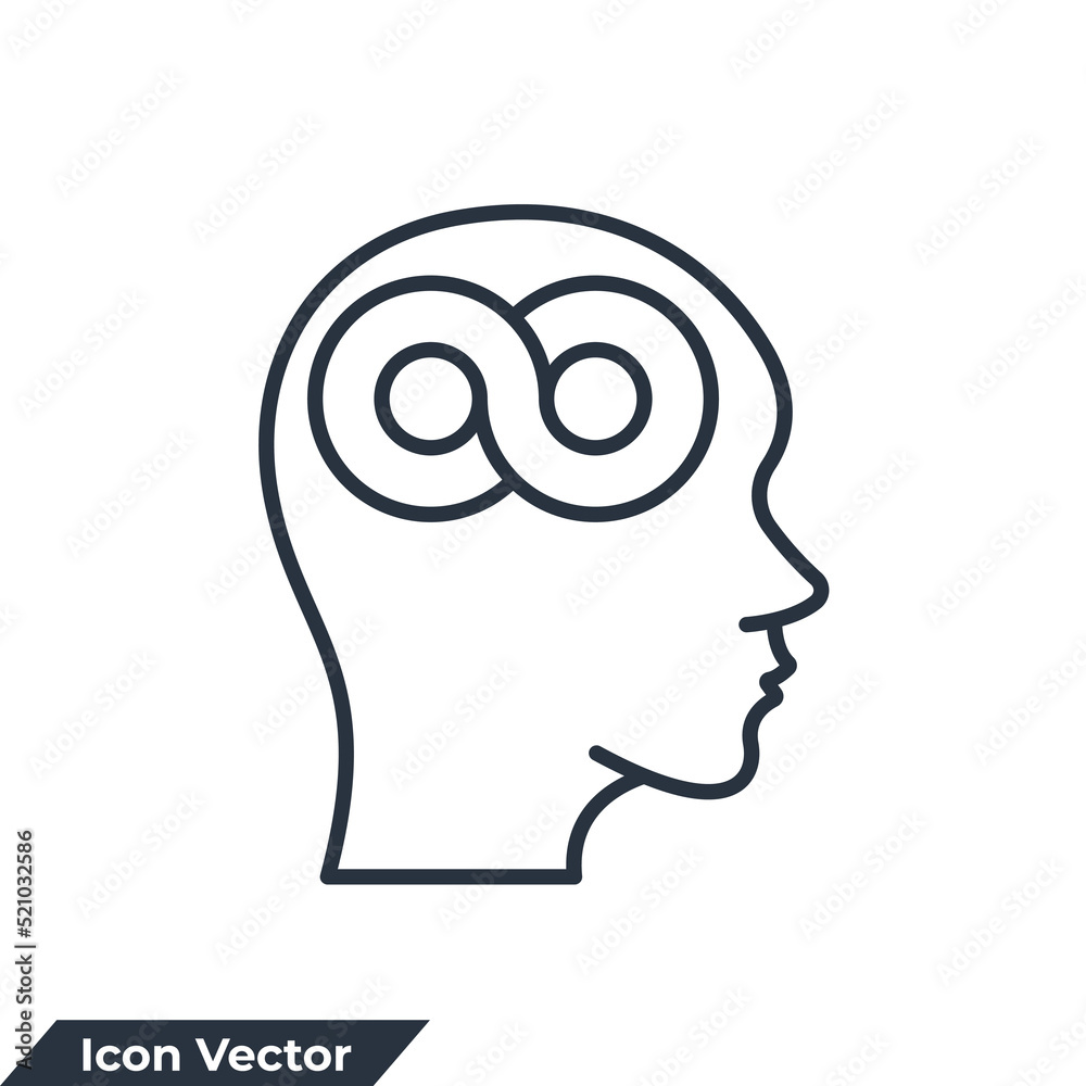 philosophy icon logo vector illustration. Metaphysics symbol template ...