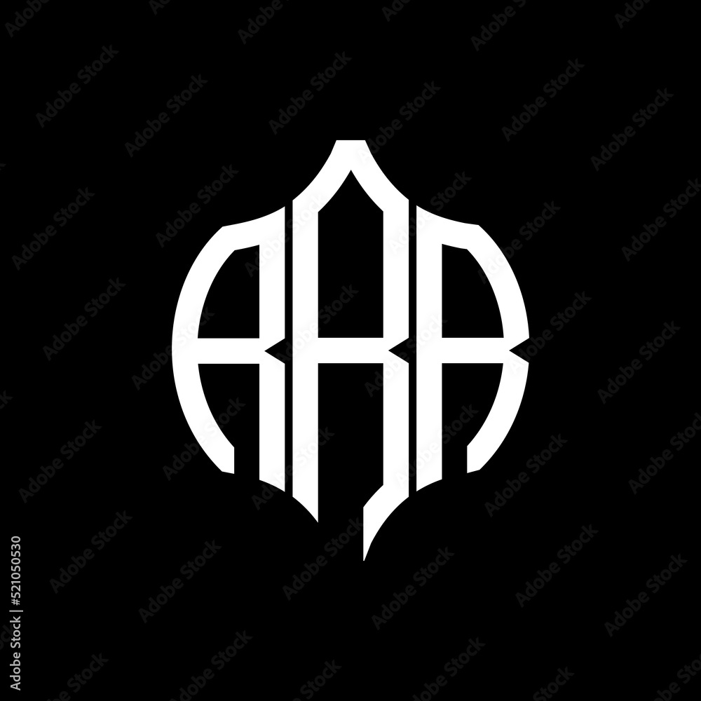 RRR letter logo. RRR best black background vector image. RRR Monogram ...