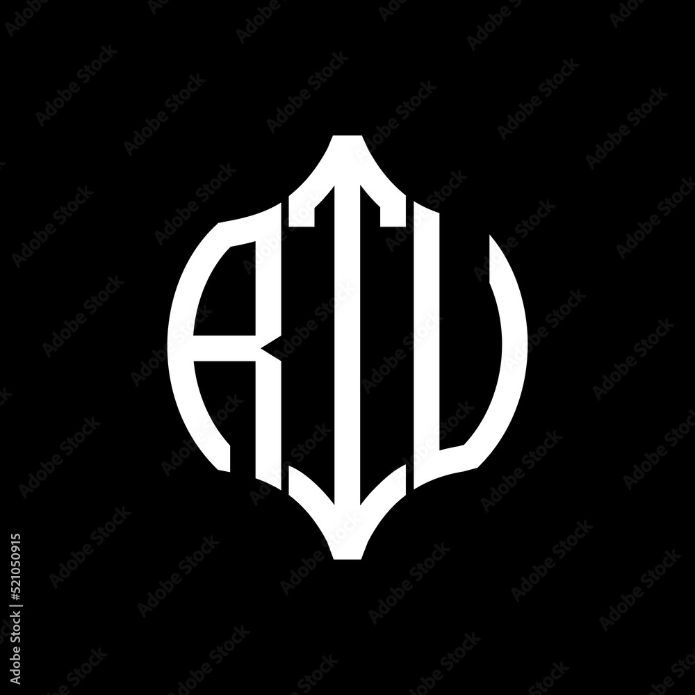 Vetor de RTV letter logo. RTV best black background vector image. RTV ...