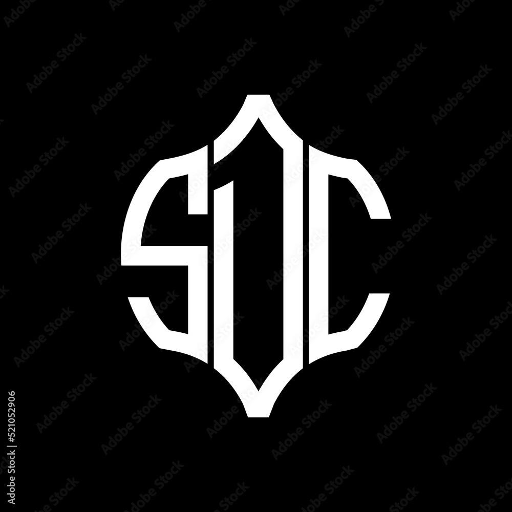 SDC letter logo. SDC best black background vector image. SDC Monogram ...