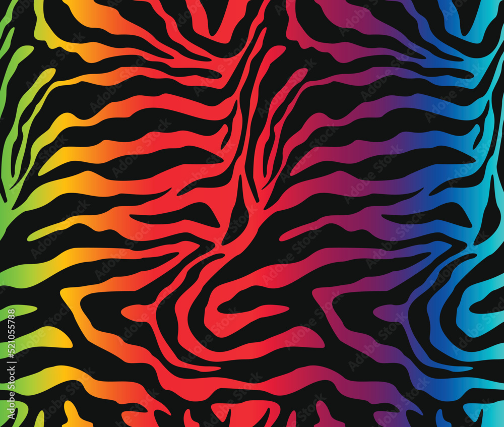 Rainbow Zebra Pattern