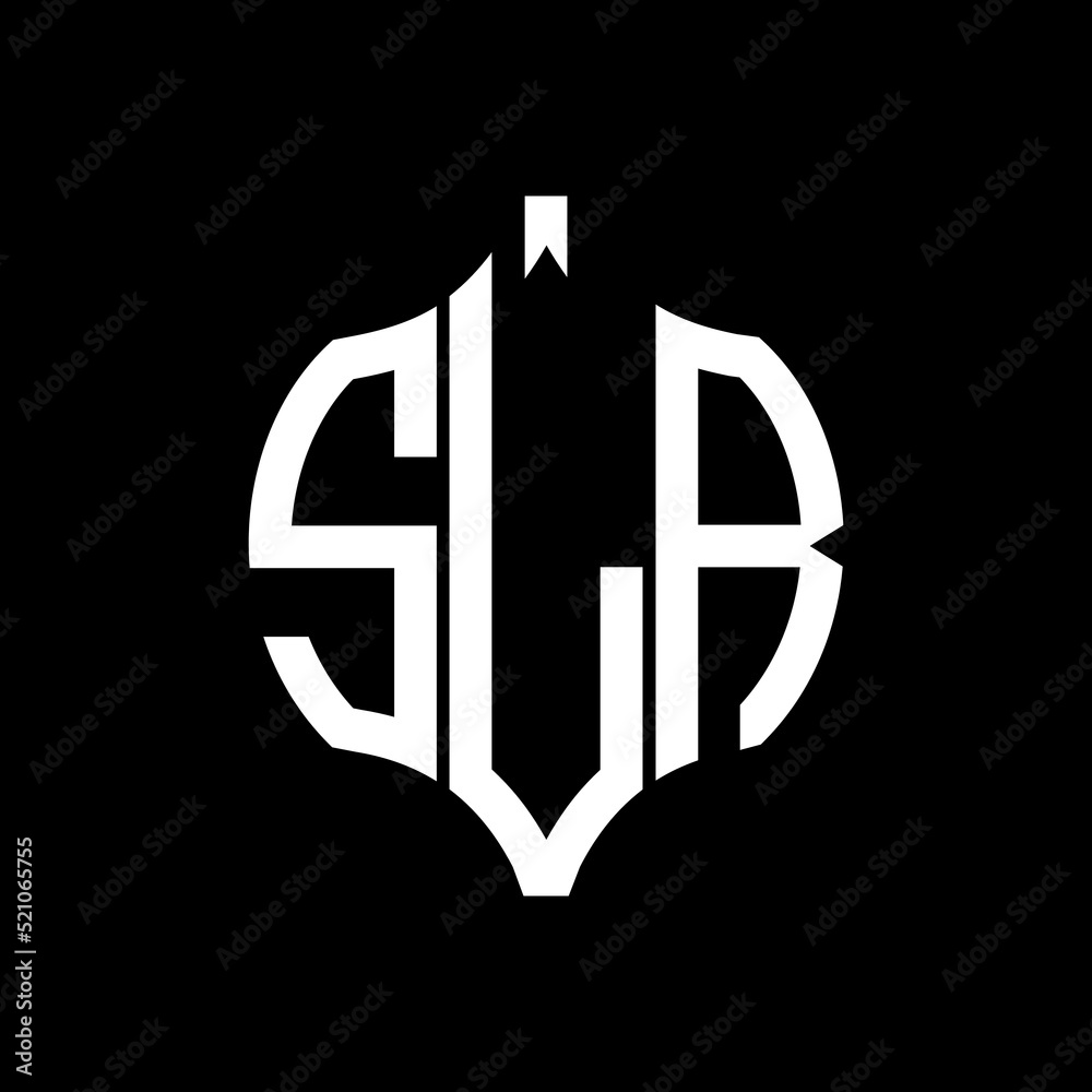 SLR letter logo. SLR best black background vector image. SLR Monogram ...