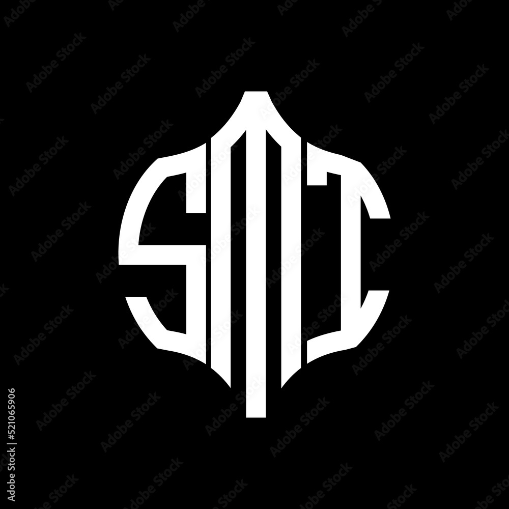 Vecteur Stock SMT letter logo. SMT best black background vector image ...