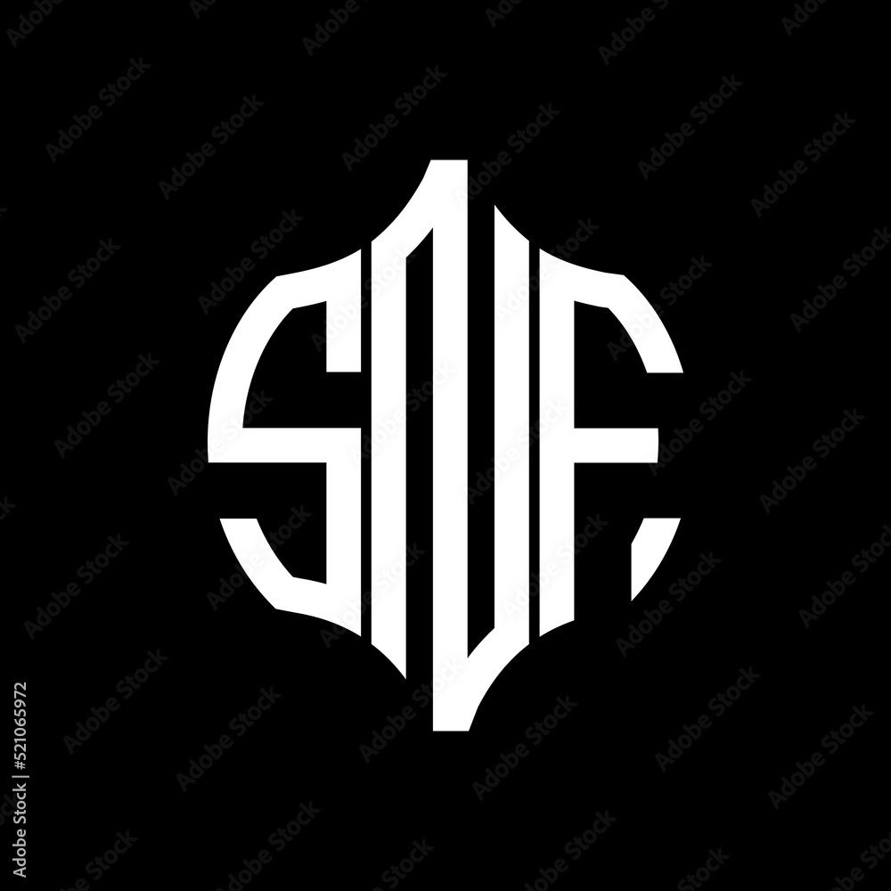 SNF letter logo. SNF best black background vector image. SNF Monogram ...