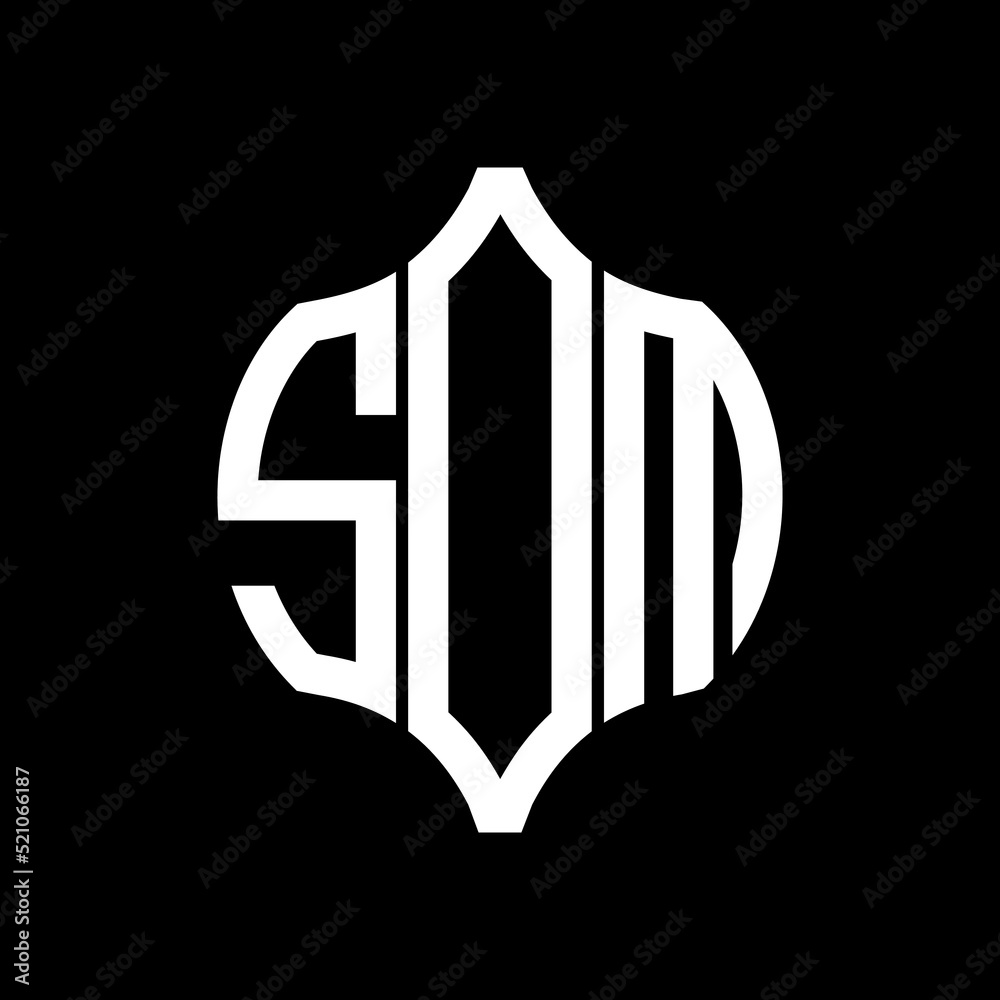 SOM letter logo. SOM best black background vector image. SOM Monogram ...