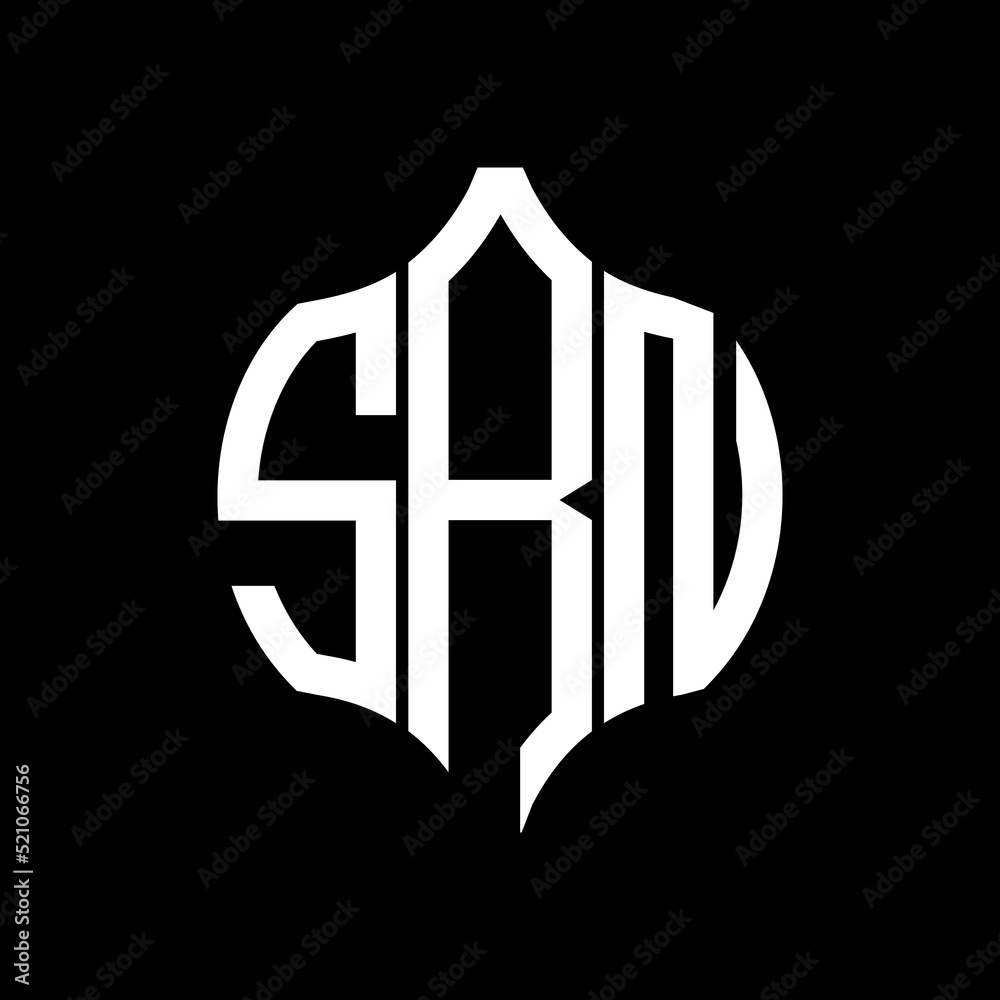 SRN letter logo. SRN best black background vector image. SRN Monogram ...