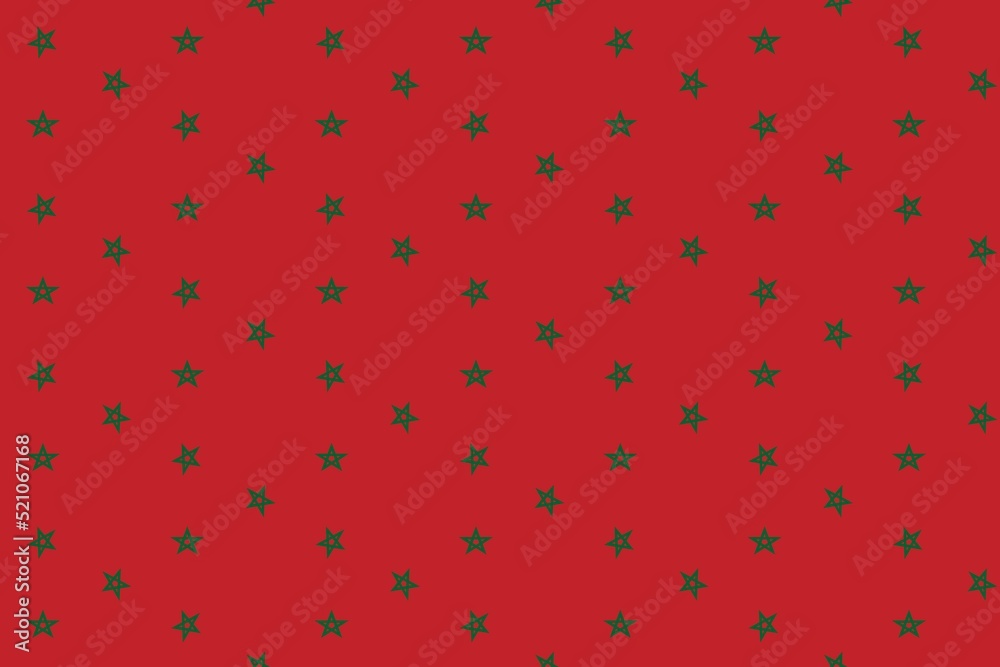 Geometric pattern in the colors of the national flag of Morocco. The ...