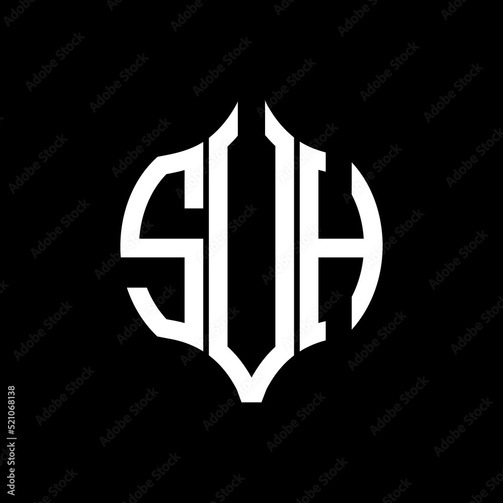 SVH letter logo. SVH best black background vector image. SVH Monogram ...