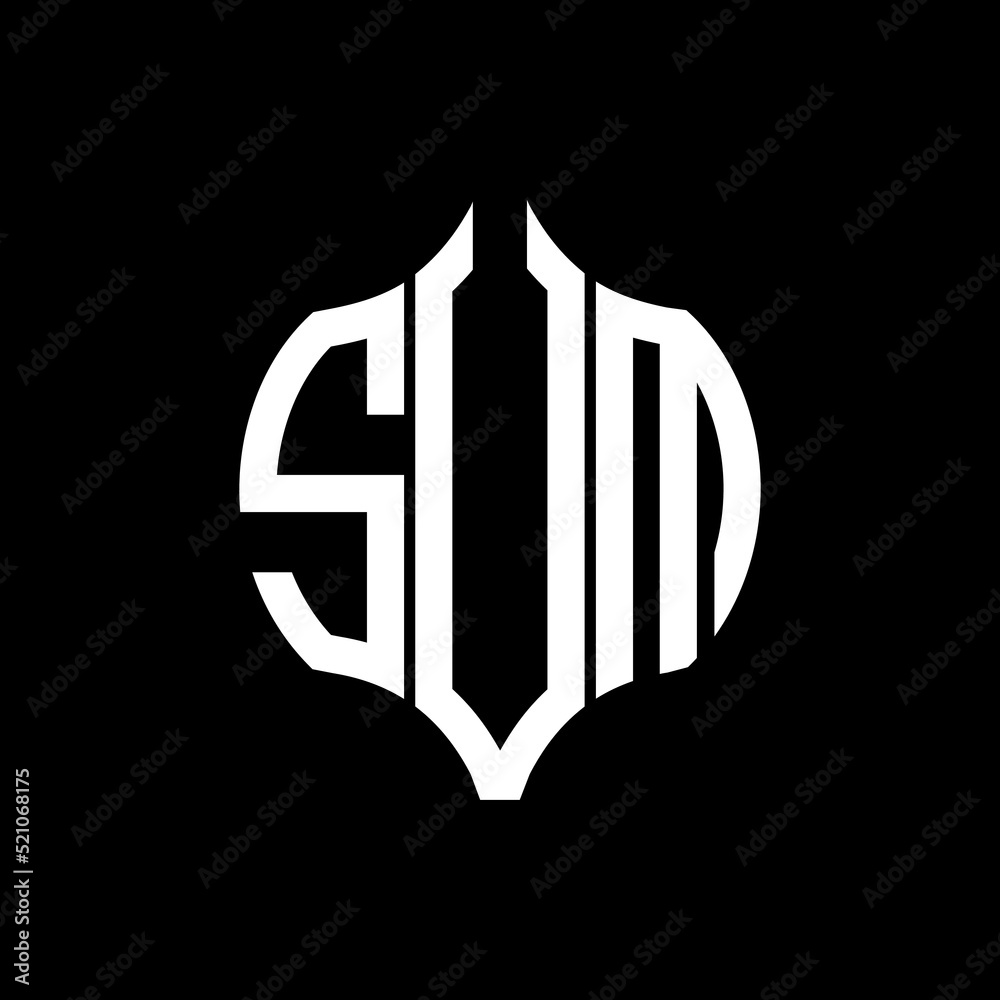 SVM letter logo. SVM best black background vector image. SVM Monogram ...