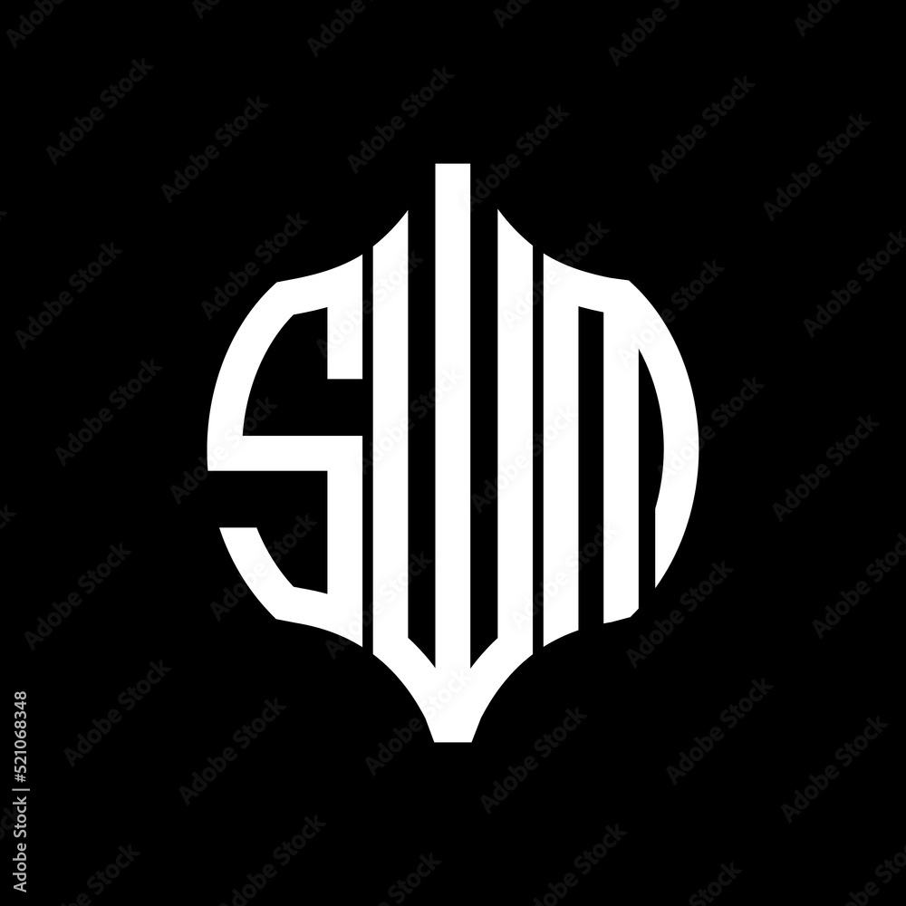 SWM letter logo. SWM best black background vector image. SWM Monogram ...