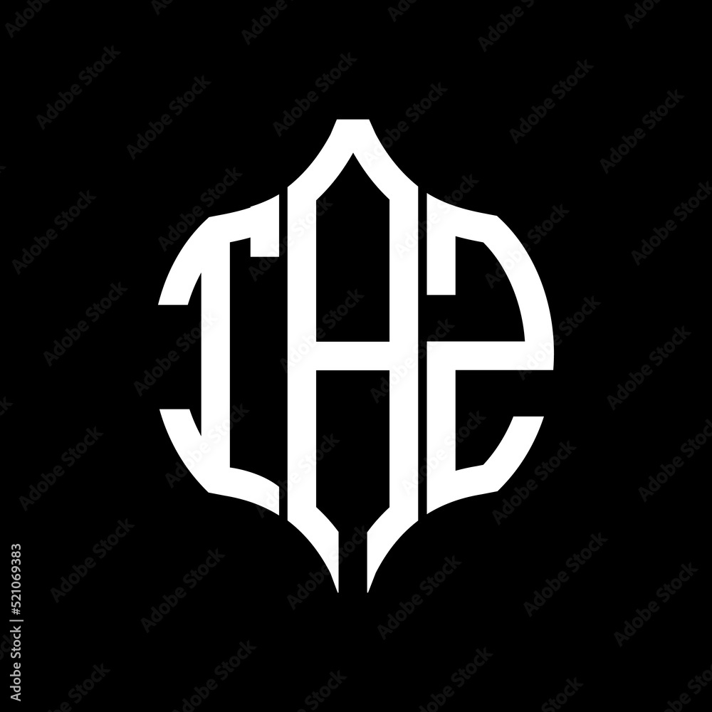 TAZ letter logo. TAZ best black background vector image. TAZ Monogram ...